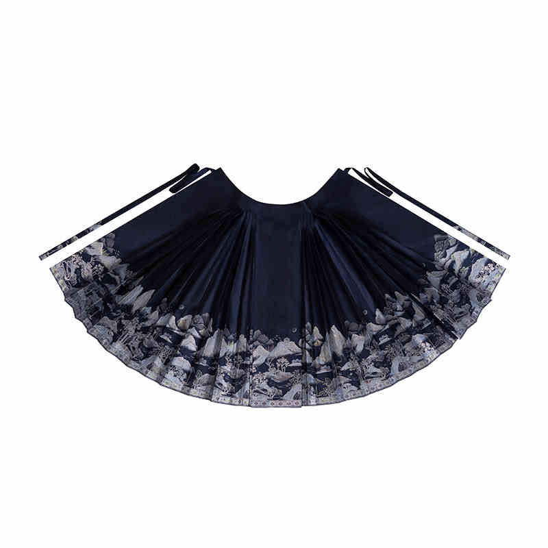 Mountain, Sea, Moon, and Brightness - Mamianqun Skirt with Vertical-co ...