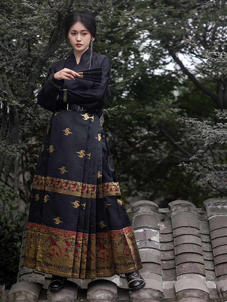 Ocean Wave Pattern Woven Gold Traditional Chinese Retro Pattern Mamian ...